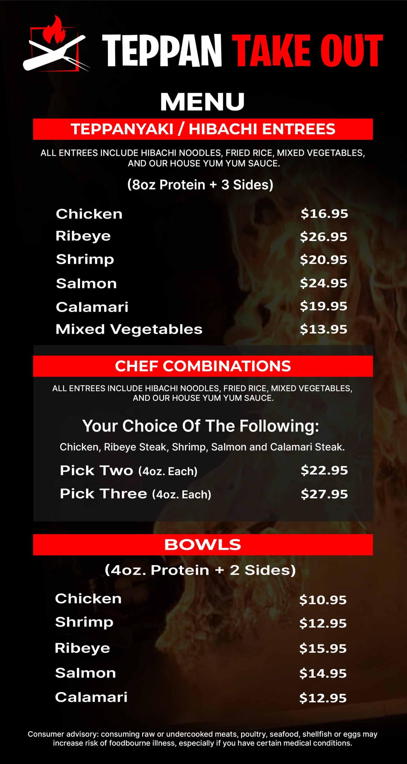 Menu – Teppan Take Out